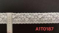 China 5cm Thin Small Foral Hollow Elastic Nylon Lace Trim Mini Double Scalloped Edge Lightweight Fabric for Lingerie Kids Garment and Daily Fashion Dress Decoration for sale