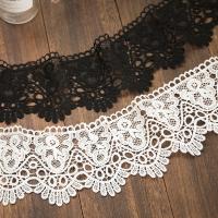 China 8.5cm Skin-Friendly Milk Silk Floral Scalloped Lace Trim, Stretch White Floral Elastic Lace Ribbon, High Drape Lace Fabric Strip for Dresses, Loungewear, Home Decor & Sewing DIY Projects for sale