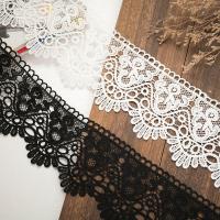 China 8.5cm Skin-Friendly Milk Silk Floral Scalloped Lace Trim, Stretch White Floral Elastic Lace Ribbon, High Drape Lace Fabric Strip for Dresses, Loungewear, Home Decor & Sewing DIY Projects for sale