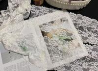 China A1Z015# White Floral Leaf Stretch Lace Edging, Wide Elastic Lace Trim for Underwear & Garment Decoration for sale