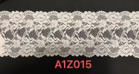 China A1Z015# White Floral Leaf Stretch Lace Edging, Wide Elastic Lace Trim for Underwear & Garment Decoration for sale