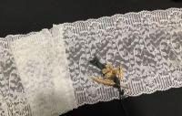 China A1Z014# Elastic Floral Stretch Lace Trim, Nylon Spandex Leaf Pattern Lace Band for Lingerie Dress for sale