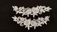 China Water Soluble Embroidered Wing Style Flower & Wing Shape Fabric Patches for Clothing Bags Home Decor for sale