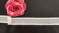 China 5.5cm Grid Hollow Elastic Nylon Lace Trim with Uniform Mesh Pattern for Soft Breathable Lingerie and Dress Decoration for sale