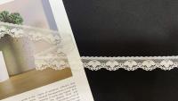 China 2cm Petal Floral Elastic Nylon Lace Trim with Mini Scalloped Edge and Thin Soft Fabric for Lingerie and Garment Decoration for sale