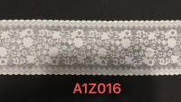 China A1Z016 12cm Wide French Lace Floral Stretch Elastic Trim Wave Border for Pajamas and Bags for sale