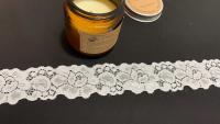 China 3.5cm Vintage Floral Nylon Lace Trim with Double Scalloped Edge for Lingerie and Garment Decoration for sale