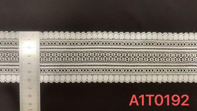 China 6.5cm Double Side Grid Hollow Elastic Nylon Lace Trim Soft Thin Fabric for Lingerie and Dress Decoration for sale