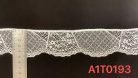 China 5cm width single side diamond bloom hollow elastic lace trim with soft light fabric for lingerie and kids outfits for sale