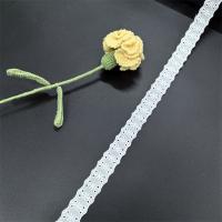 China 3.8 Inches Wide Cotton Lace Trim with Scalloped Edge and Floral Pattern for Dress Garment DIY for sale