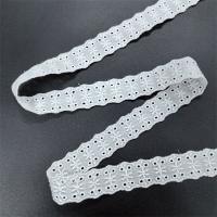 China 3.8 Inches Wide Cotton Lace Trim with Scalloped Edge and Floral Pattern for Dress Garment DIY for sale