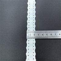China 3.8 Inches Wide Cotton Lace Trim with Scalloped Edge and Floral Pattern for Dress Garment DIY for sale