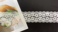 China 6.5cm Soft Breathable Floral Hollow Stretch Lace Ribbon White Elastic Lace Accessory Suitable for Skirt Lingerie Handmade Craft Apparel Accessories Large Quantity Supply for sale