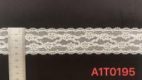 China 4cm White Vine Floral Elastic Nylon Lace Trim with Tooth Hollow Mesh for Lingerie and Wedding Dresses for sale
