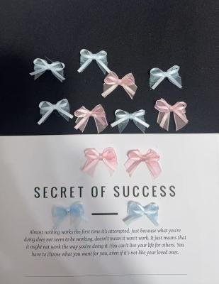 China Mini DIY Handmade Woven Double-layer Bow Luxury Solid  Satin Ribbon  + Organza for Christmas Gift Packaging & Children's Skirts for sale