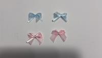 China Mini DIY Handmade Woven Double-layer Bow Luxury Solid  Satin Ribbon  + Organza for Christmas Gift Packaging & Children's Skirts for sale