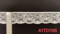 China 5.5cm Elastic Nylon Spandex Lace Trim with Single Floral Scalloped Bottom and Soft Mesh for Garment Decoration for sale