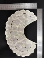 China Cotton Embroidery Detachable Peter Pan Collar Vintage Floral Eyelet Lace Fake Collar For Women Dress Blouse Decor for sale