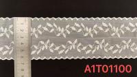 China 6.5cm Elastic Leaf Pattern Nylon Spandex Lace Trim with Scalloped Edge for Lingerie and Dress for sale