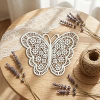 China Eco-Friendly Polyester Water-Soluble Embroidery Butterfly Patches for Children's Apparel and Home Textiles Decoration for sale