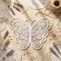 China Eco-Friendly Polyester Water-Soluble Embroidery Butterfly Patches for Children's Apparel and Home Textiles Decoration for sale