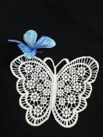 China Eco-Friendly Polyester Water-Soluble Embroidery Butterfly Patches for Children's Apparel and Home Textiles Decoration for sale