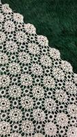 China COTTON Eco-Friendly Luxury Vintage Daisy Floral Guipure Embroidery Lace Trim Fabric for Wedding Dresses & Home Decor for sale
