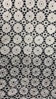China COTTON Eco-Friendly Luxury Vintage Daisy Floral Guipure Embroidery Lace Trim Fabric for Wedding Dresses & Home Decor for sale