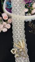 China Cotton Water Soluble Hollow Out Lace Trim Elegant Scalloped Edge Guipure Lace Ribbon For Dress Underwear  Decoration for sale