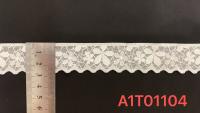 China 2.2cm Width Vintage Floral Hollow Stretch Lace Trim with Scalloped Bottom Edge Custom Dyed for Wedding Dress and Lingerie for sale