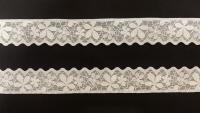 China 2.2cm Width Vintage Floral Hollow Stretch Lace Trim with Scalloped Bottom Edge Custom Dyed for Wedding Dress and Lingerie for sale