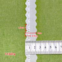 China Middle East Style Cotton Lace Trim with Scalloped Edge and 3.8 Inches Width for Decorative Use for sale