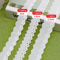 China Middle East Style Cotton Lace Trim with Scalloped Edge and 3.8 Inches Width for Decorative Use for sale