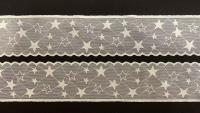 China 5cm Width Star Hollow Design Breathable Mesh Elastic Lace Trim for Kids Dress and Hair Accessories for sale