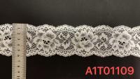 China 6cm Width Floral Lace Trim with Sheer Hollow Mesh and Soft Lightweight Fabric for Bridal Dress & Lingerie for sale