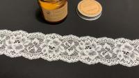 China 6cm Width Floral Lace Trim with Sheer Hollow Mesh and Soft Lightweight Fabric for Bridal Dress & Lingerie for sale