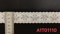China 3.2cm Width Soft Wavy-edge Elastic Lace Trim with Subtle Flower Hollow Pattern for Lingerie & Dress for sale