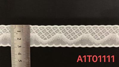 China 3cm Elastic Scalloped Lace Trim with Diamond Hollow Texture and Soft Stretch Fabric for Underwear for sale