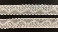 China 3cm Elastic Scalloped Lace Trim with Diamond Hollow Texture and Soft Stretch Fabric for Underwear for sale