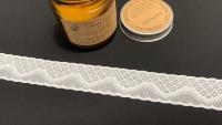 China 3cm Elastic Scalloped Lace Trim with Diamond Hollow Texture and Soft Stretch Fabric for Underwear for sale