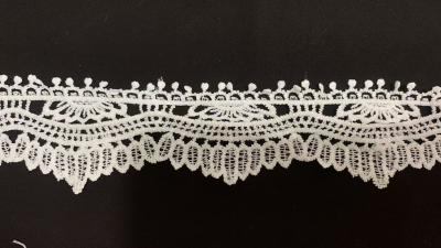 China Wholesale 6cm Width Double Scalloped Skin Friendly Milk Silk Floral Lace Trim for Wedding Dress and Lingerie for sale