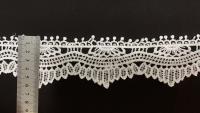 China Wholesale 6cm Width Double Scalloped Skin Friendly Milk Silk Floral Lace Trim for Wedding Dress and Lingerie for sale