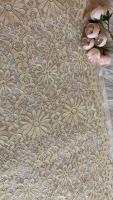 China Nylon/Cotton Retro Large Flower Stretch Lace Fabric with 150cm Width for Wedding Garments and DIY Crafts for sale