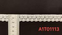China 1.5cm Width Geometric Pattern Narrow Lace Trim With Sturdy Weave For Garment Hemming & Hand Craft for sale