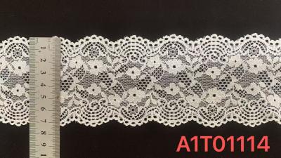 China 7cm Wide Floral Scallop Lace with Layered Hollow Knitting for Bridal Wear and Dress Elevation for sale