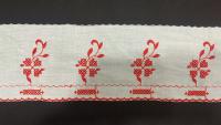 China Middle Eastern Style Cotton Lace Trim with Scalloped Edge and 11cm Width for Garment Decoration for sale