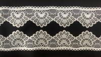 China 5cm Scalloped Nylon Spandex Lace Trim Skin-friendly Elastic Lace for Lingerie Dress Decoration for sale