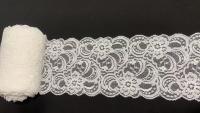China 8.5cm Delicate Scalloped Floral Lace Trim with Dense Mesh Weave for Garment Edging for sale