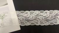China Wide Floral Lace Trim with Layered Hollow Flower Patterns and Stretchy Soft Yarn for Dress and Lingerie for sale