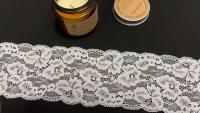 China Wide Floral Lace Trim with Layered Hollow Flower Patterns and Stretchy Soft Yarn for Dress and Lingerie for sale